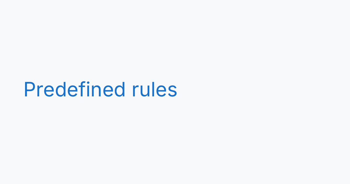 Predefined rules - Protovalidate